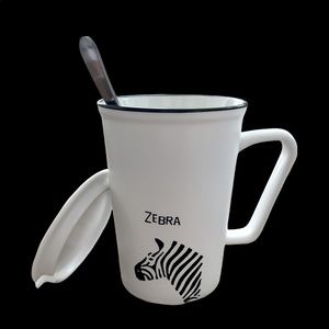 Miniso | Kitchen | Nib Miniso Animal Pattern White Ceramic Mug Zebra ...